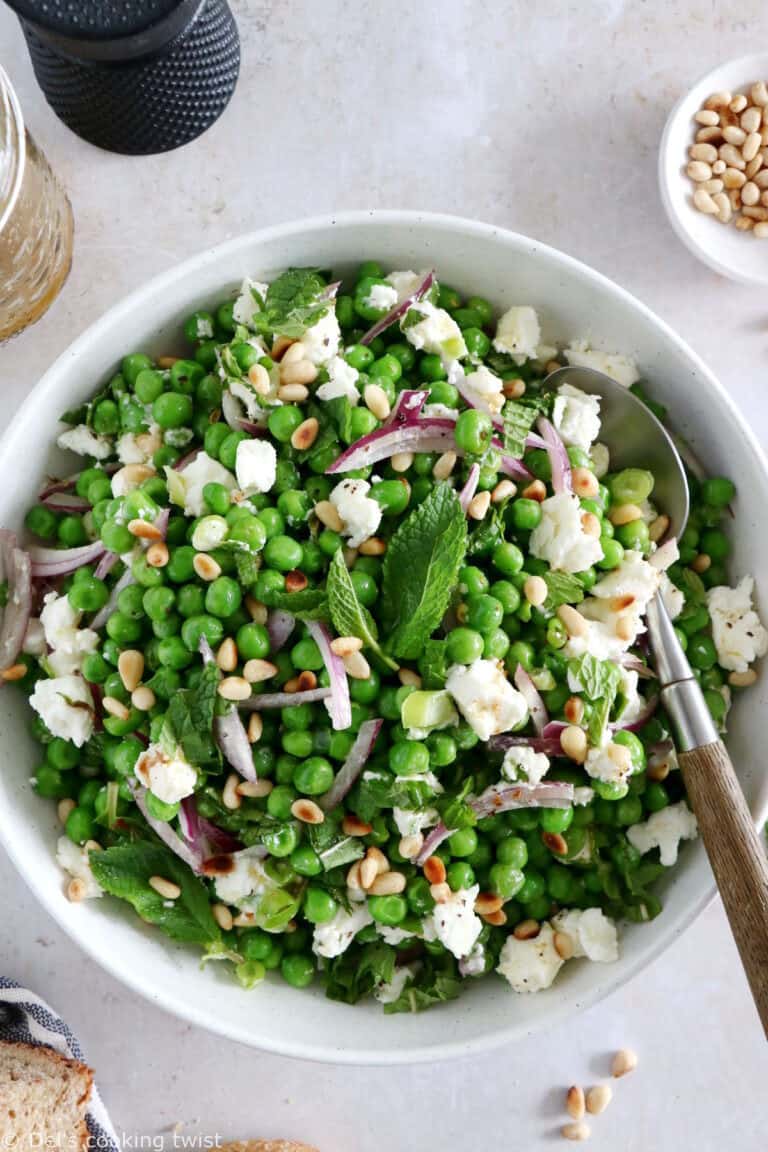 Spring Pea Salad with Goat Cheese - Del's cooking twist