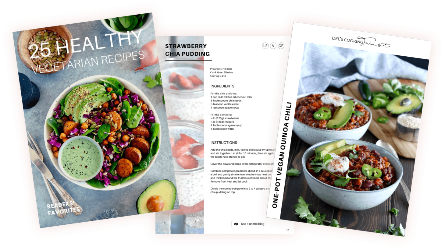 25 Healthy Vegetarian Recipes (ebook) - Del's cooking twist