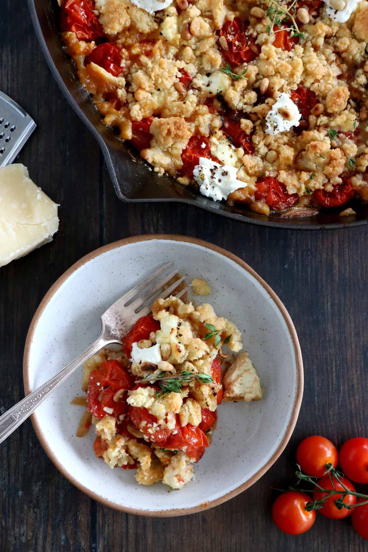 Cherry Tomato and Goat Cheese Crumble - Del's cooking twist