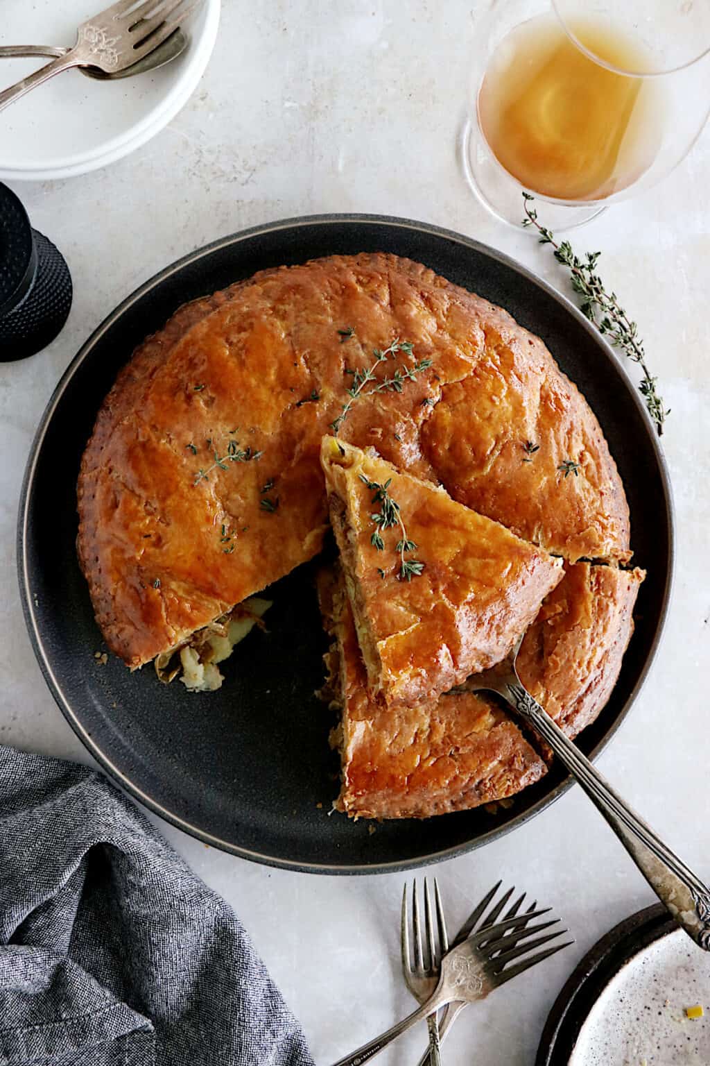 Leek and Potato Pithivier - Del's cooking twist