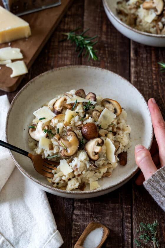 Mushroom and Chestnut Risotto - Del's cooking twist