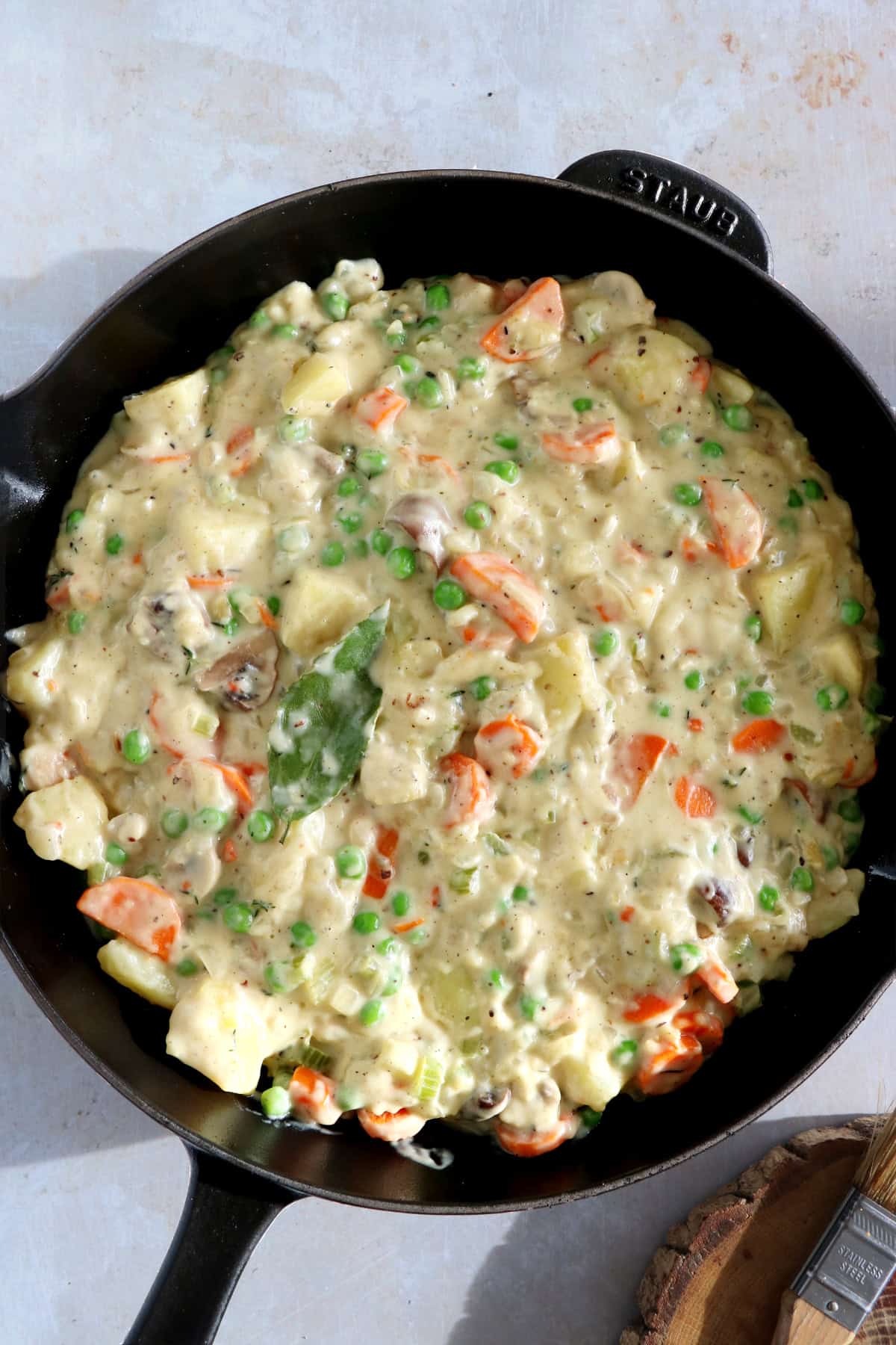 Parmesan Biscuit Vegetable Pot Pie - Del's cooking twist