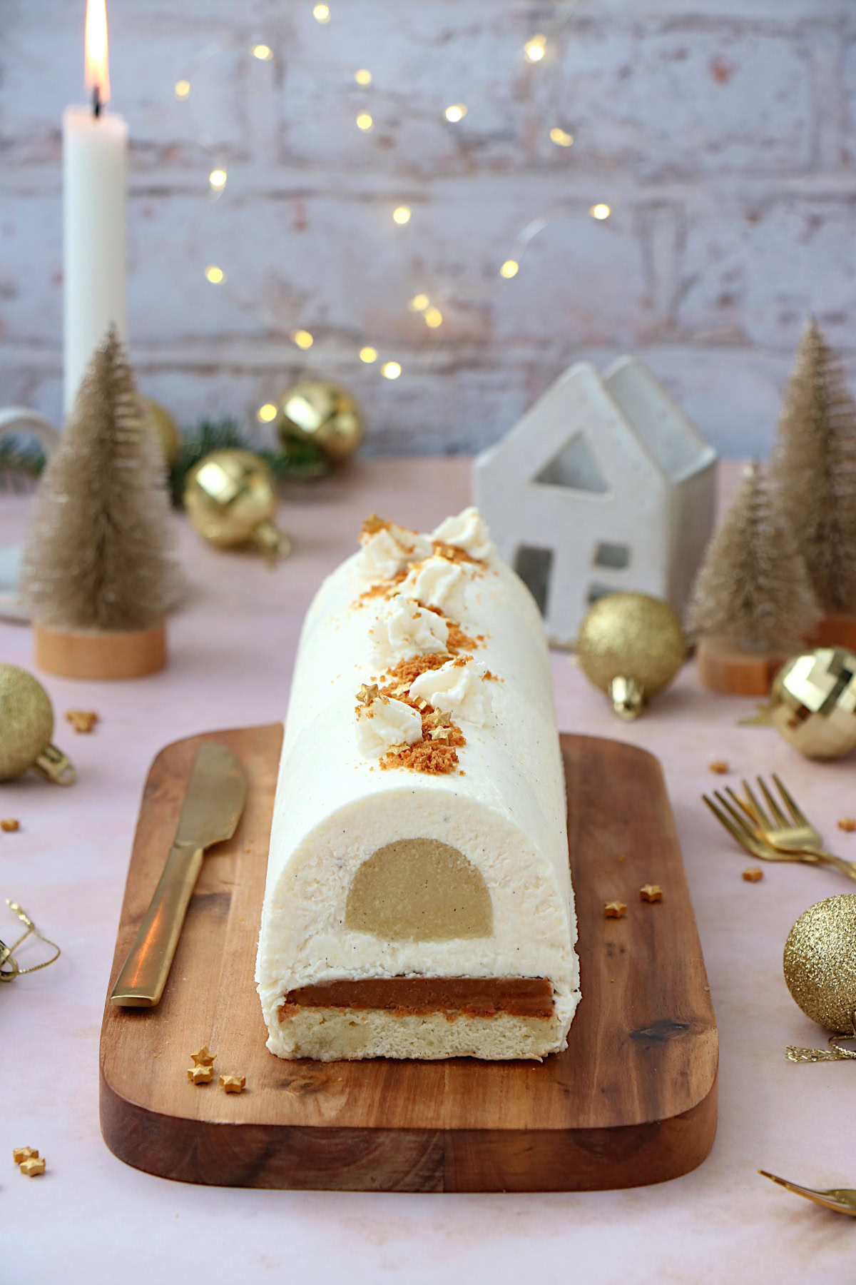 Pear Biscoff Christmas Log - Del's cooking twist