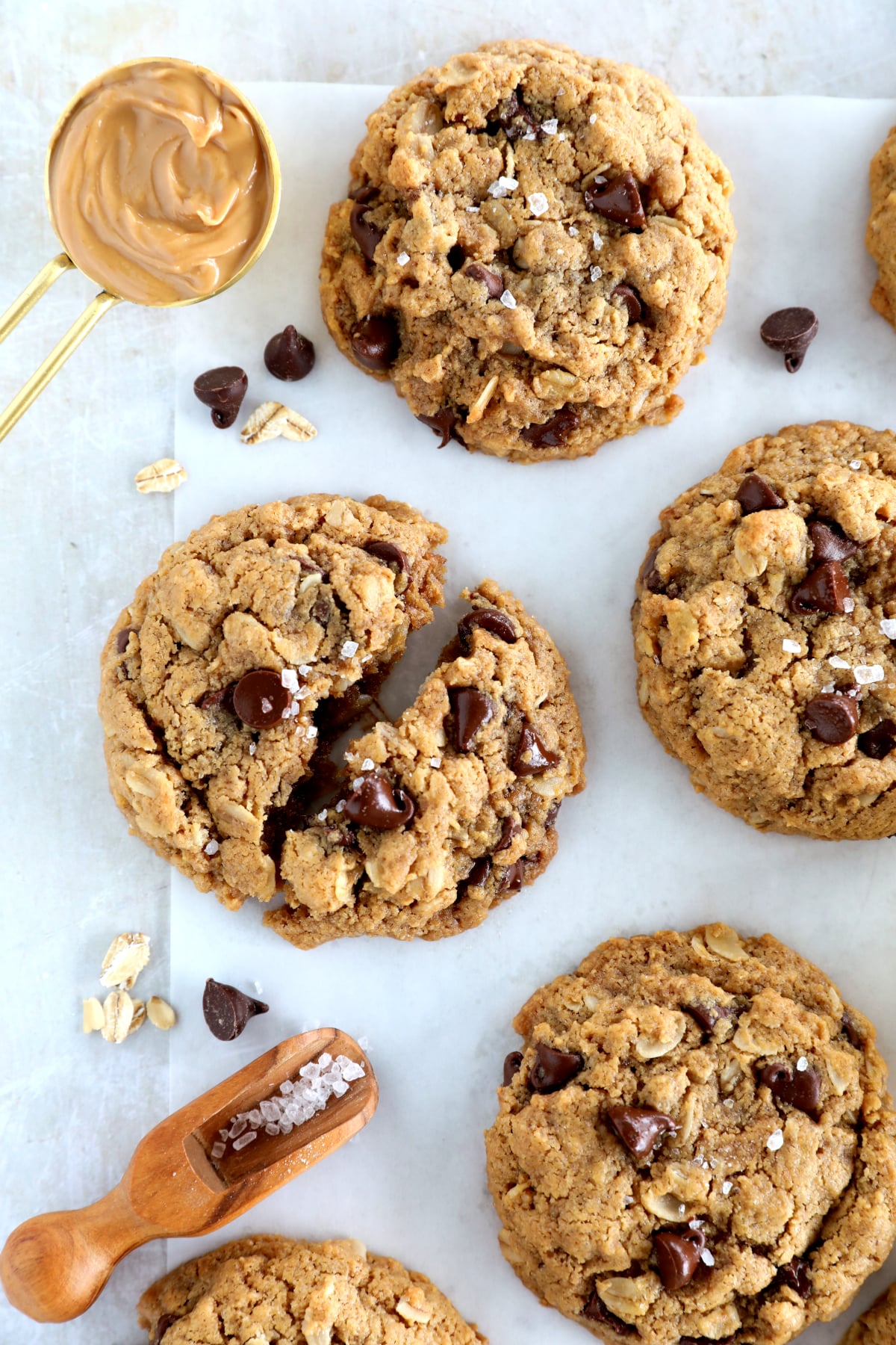 Peanut Butter Oatmeal Chocolate Chip Cookies - Del's cooking twist