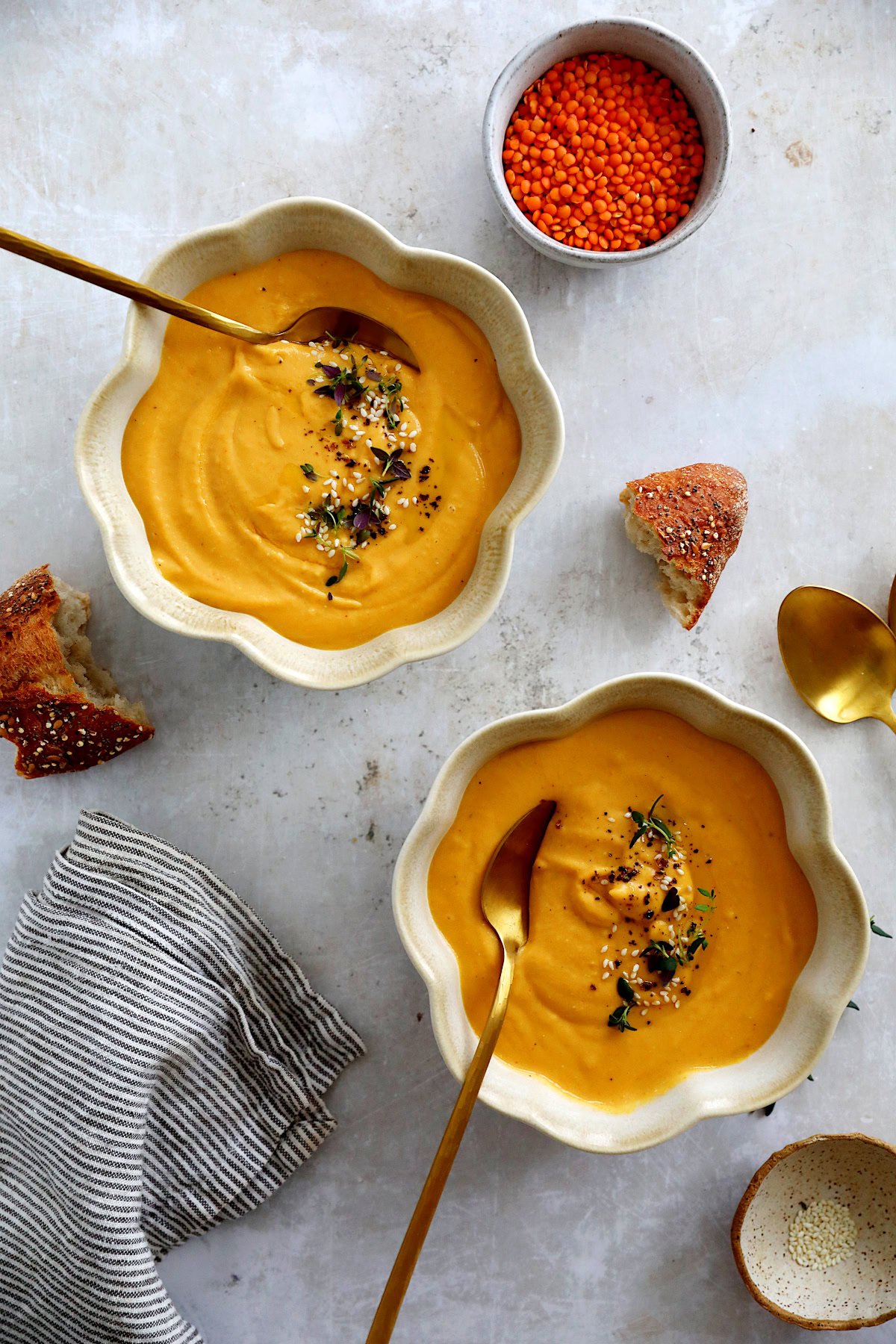 Carrot and Red Lentil Soup - Del's cooking twist